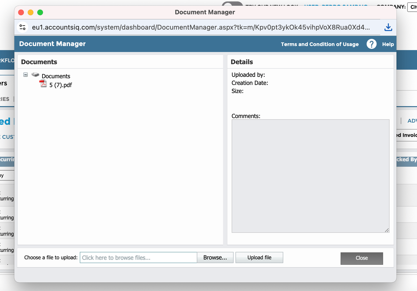 Integrate Chaser with AccountsIQ