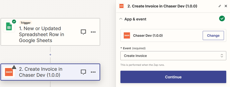 How to connect Chaser with Zapier using spreadsheets