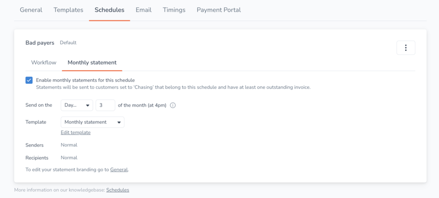 Understand monthly statements