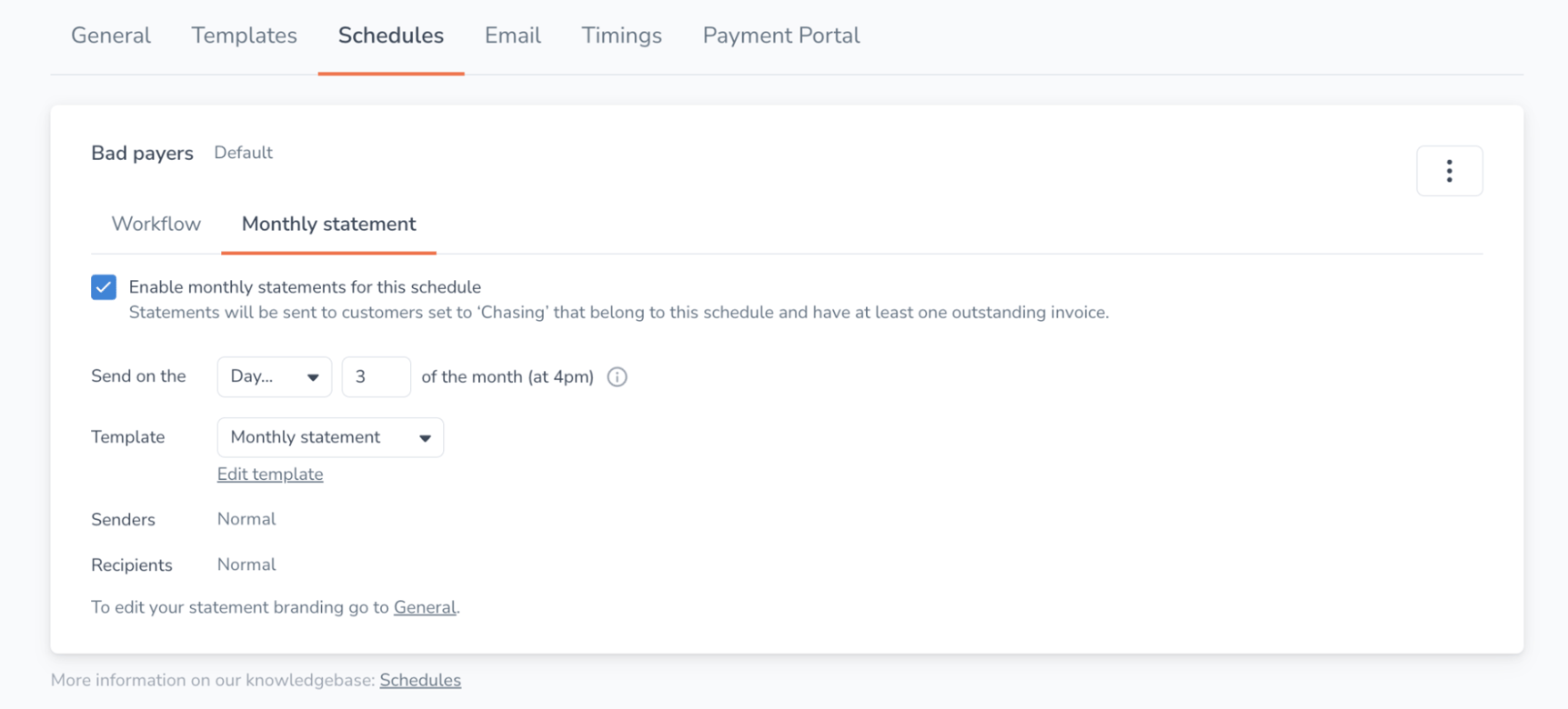 Understand monthly statements