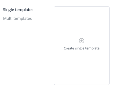 Create and manage templates